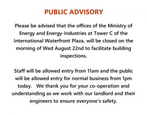 Ministry of Energy and Energy Industries | public advisory